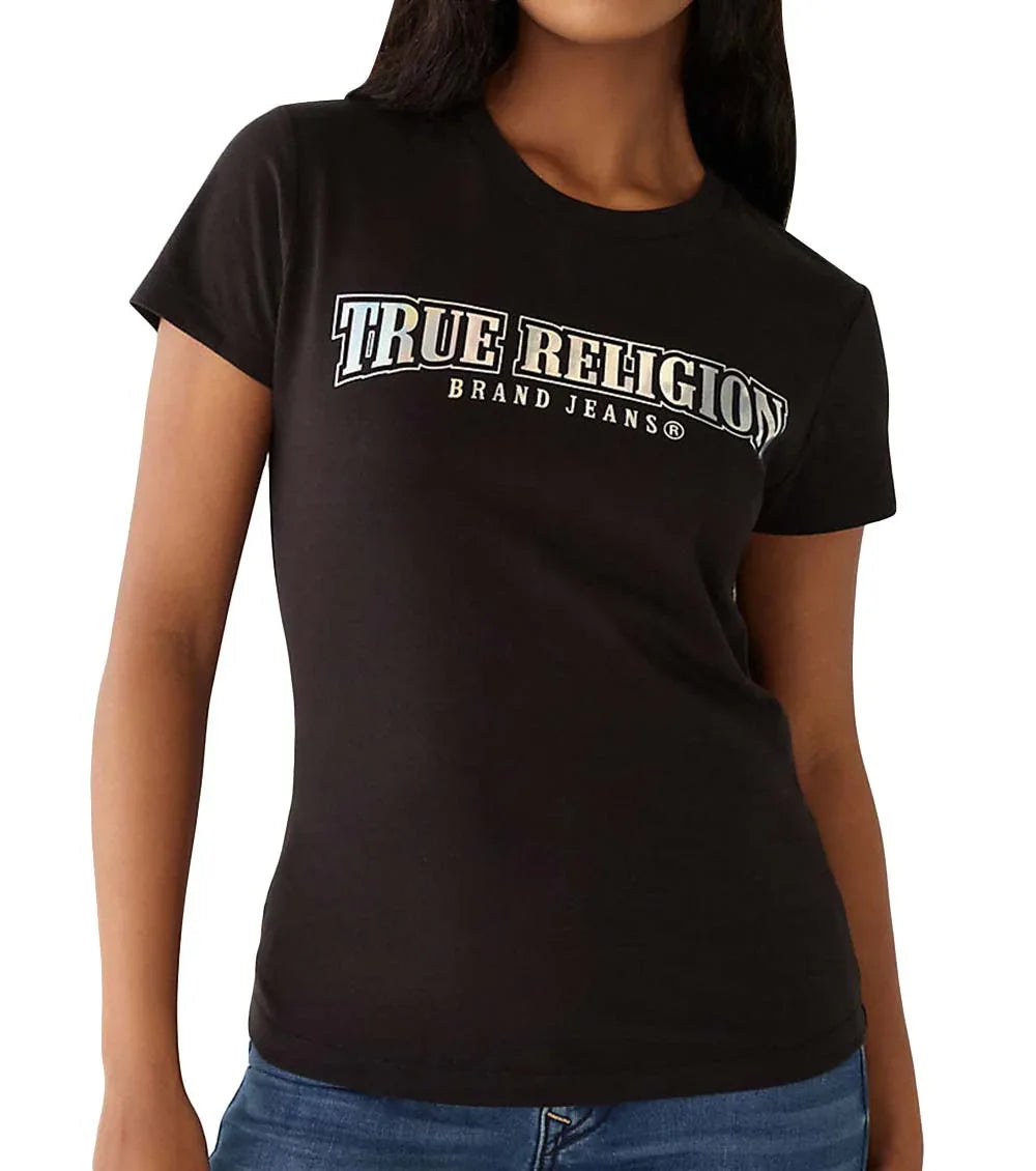 True Religion Black True Logo T-Shirt